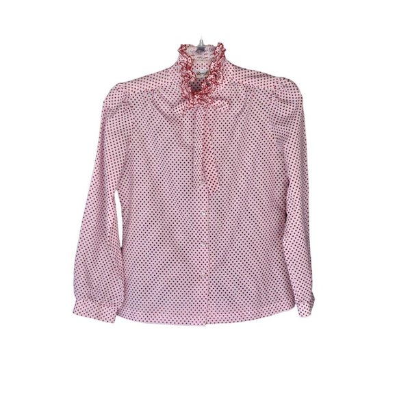 Rhoda Lee | Tops | Vintage Rhoda Lee Red And White Polka Dot High ...